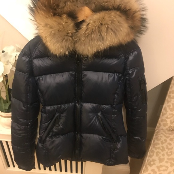 SAM. | Jackets & Coats | Nwt Midnight Sam Blake Fur Trim Puffer Coat ...